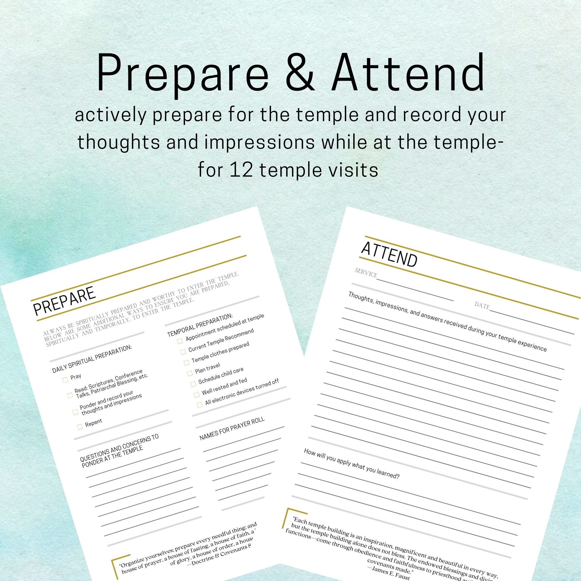 Temple Journal LDS Temple Workbook for Youth and Adults - Etsy