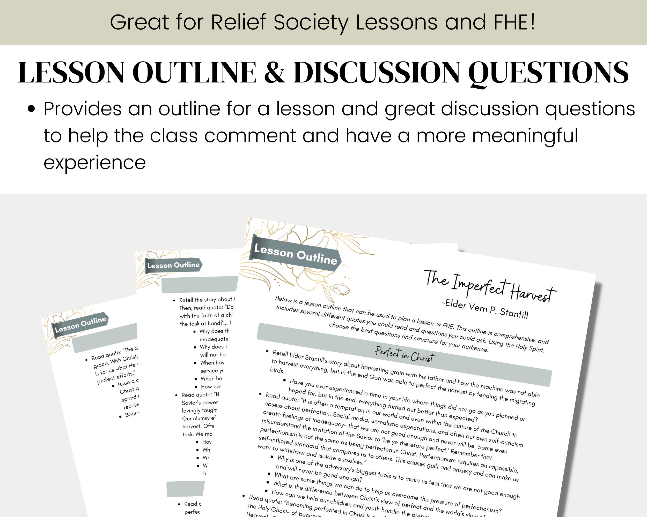 The Imperfect Harvest- Elder Vern P. Stanfill- Conference Talk April ...