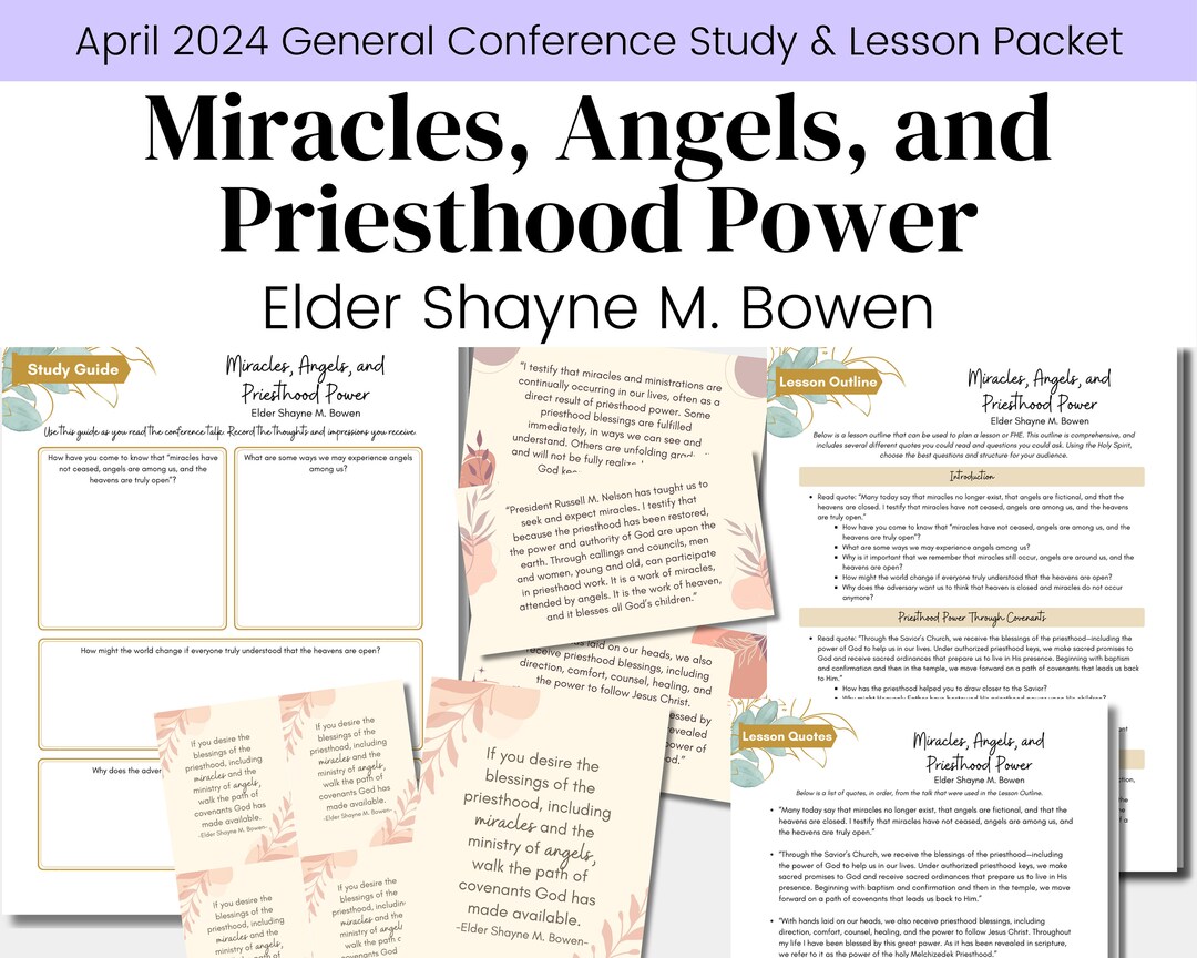 Miracles, Angels, and Priesthood Power- Elder Shayne M. Bowen- LDS ...