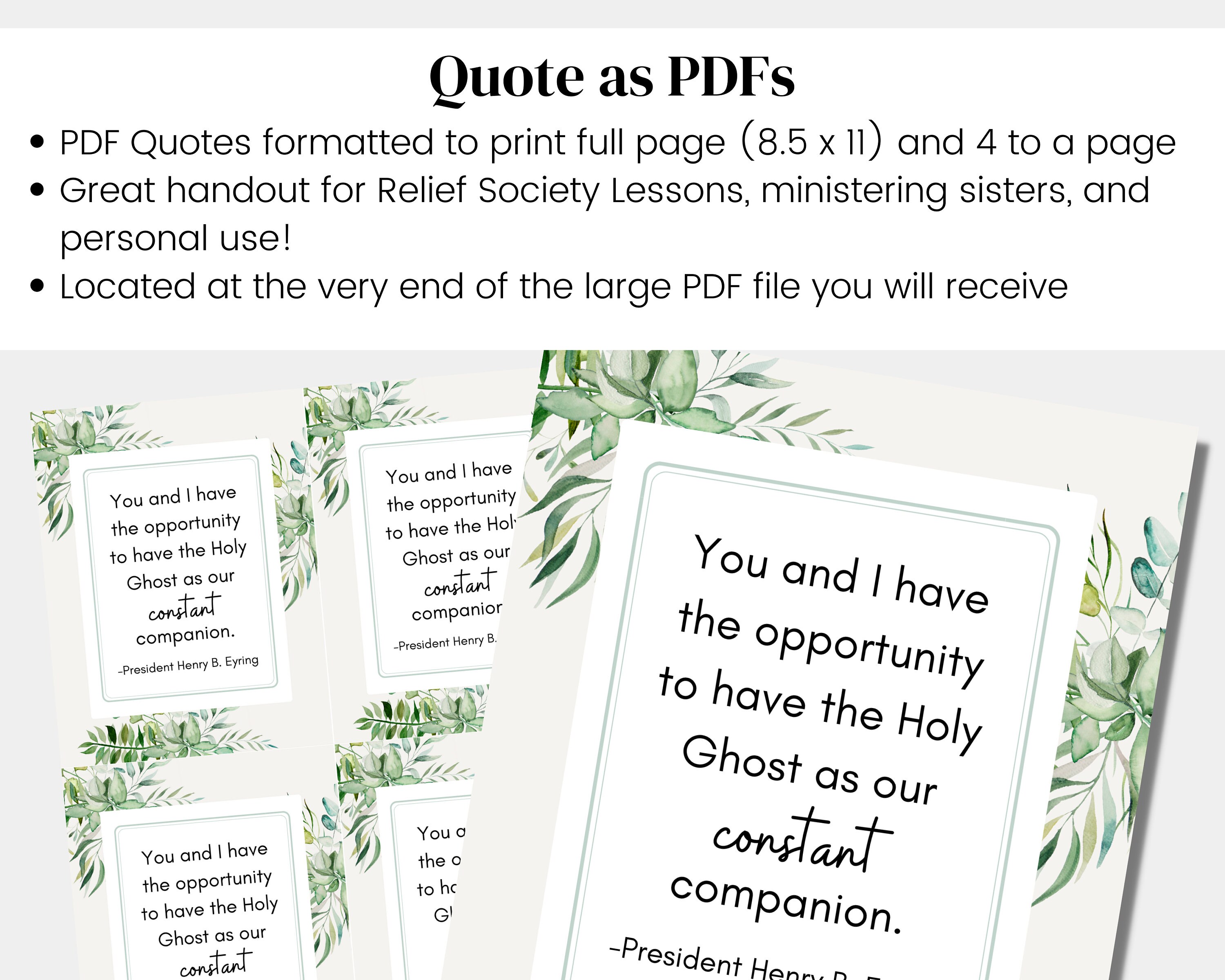 Our Constant Companion- President Eyring- General Conference Talk Oct ...