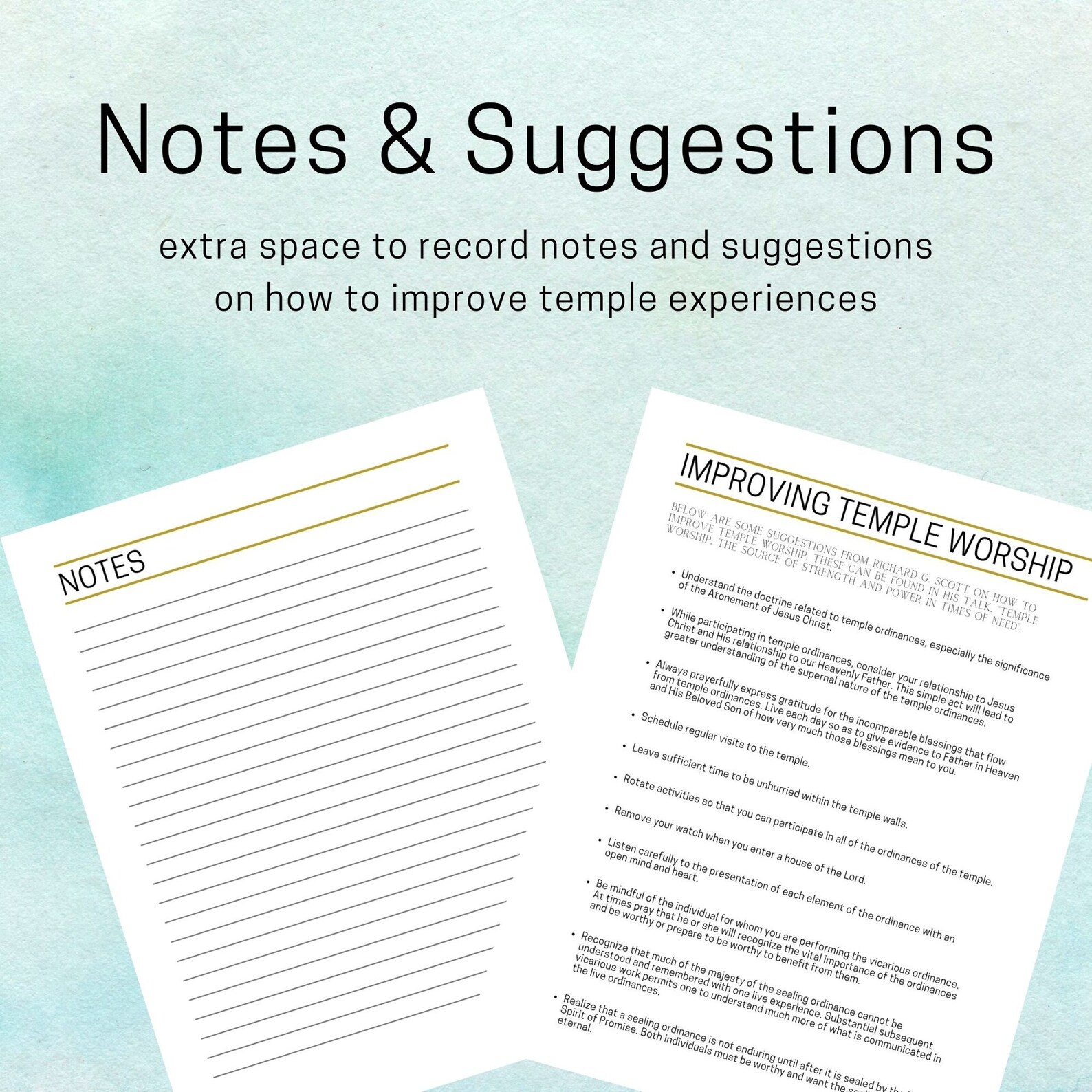 Temple Journal- LDS Temple Workbook for Youth and Adults- Digital ...