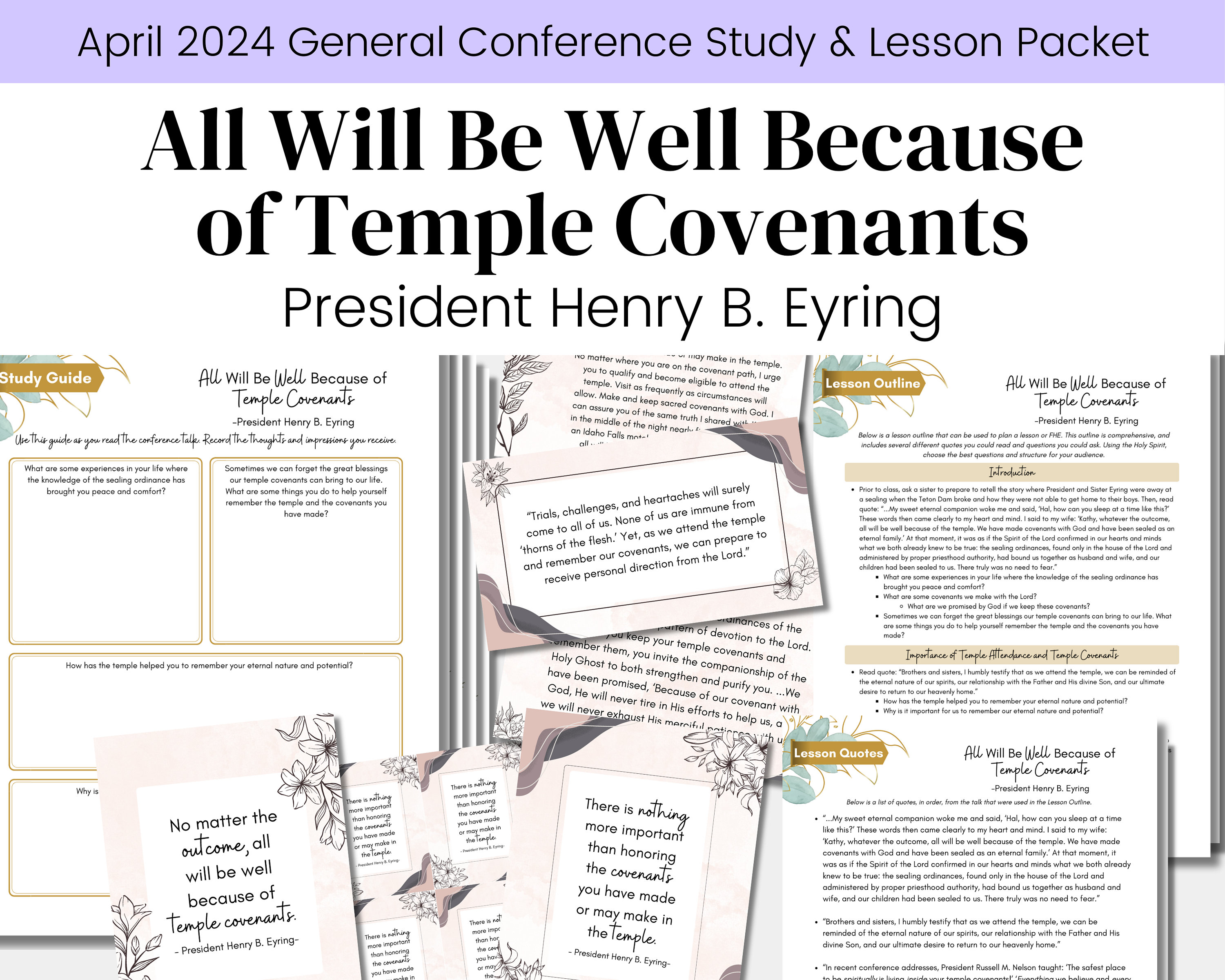 All Will Be Well Because of Temple Covenants- President Eyring -LDS ...