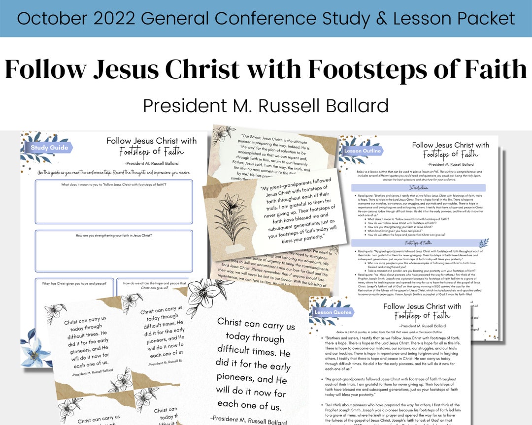 Follow Jesus Christ With Footsteps of Faith- Ballard- Conference ...