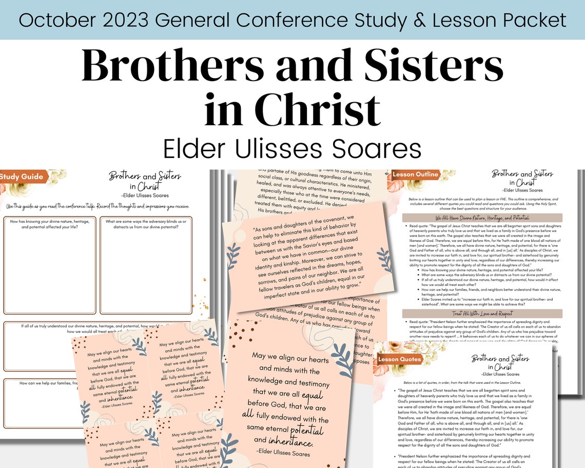 Brothers and Sisters in Christ Elder Ulisses Soares General Conference ...