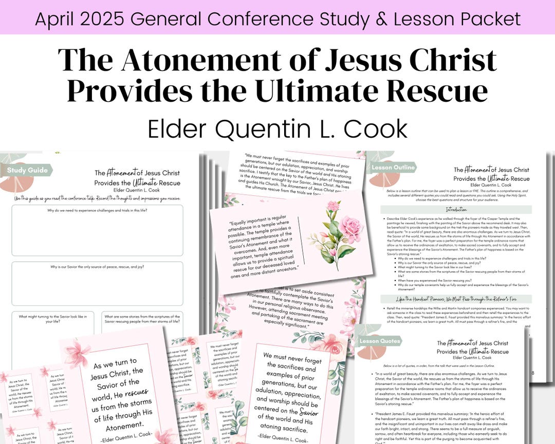 The Atonement of Christ Provides the Ultimate Rescue| Elder Cook| LDS ...