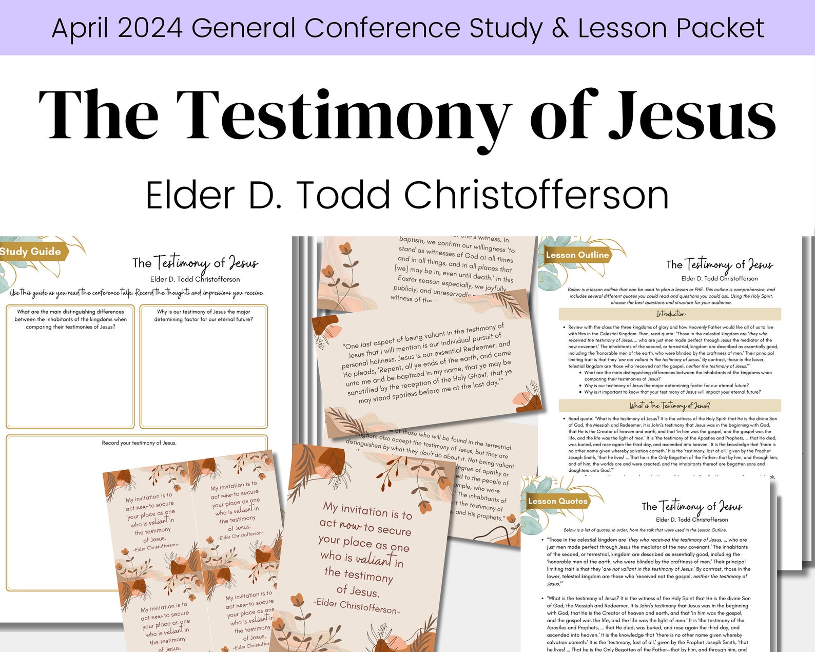 The Testimony of Jesus- Elder D. Todd Christofferson- LDS April 2024 ...