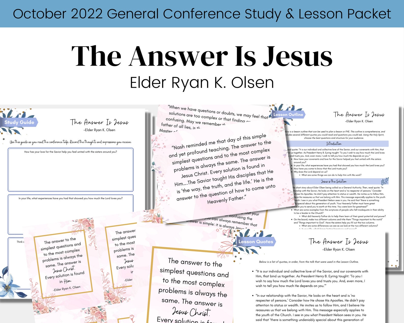 The Answer is Jesus Elder Ryan K. Olsen LDS General Conference October ...