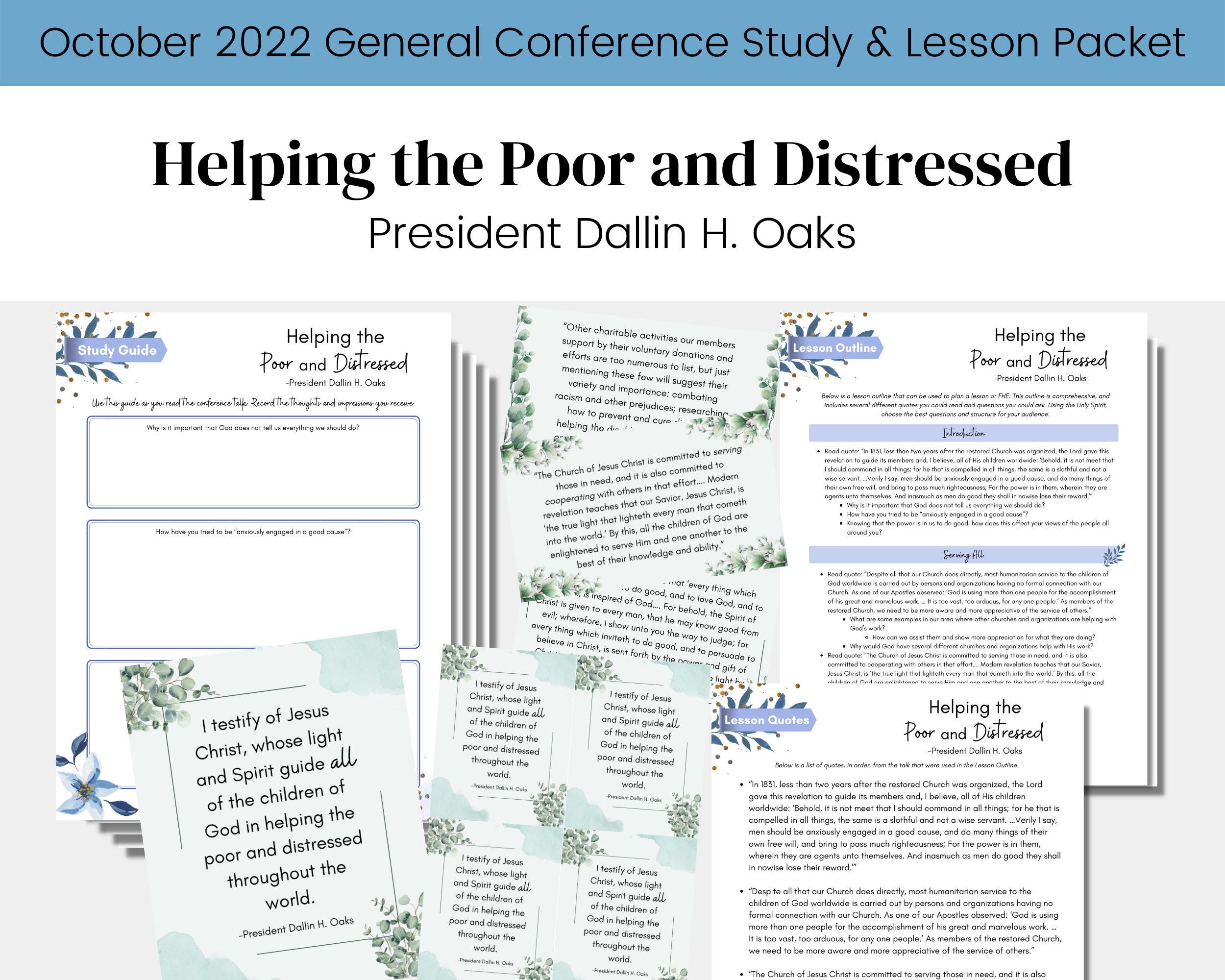 Helping the Poor and Distressed President Oaks Conference Talk October ...