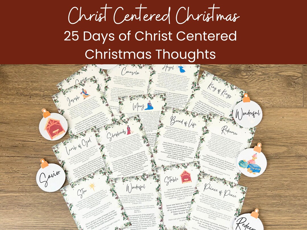 LDS Christmas Countdown| Christ Centered Christmas| LDS Names of Christ ...