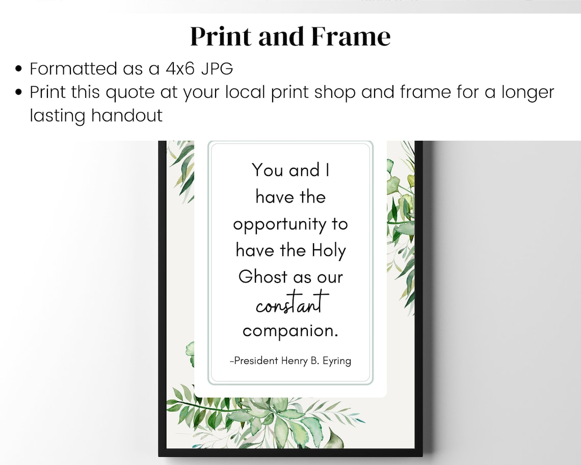 Our Constant Companion President Eyring General Conference Talk Oct ...