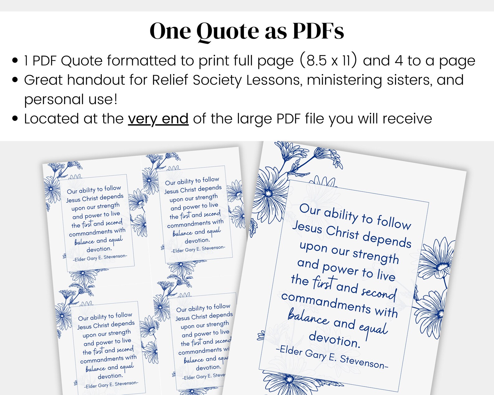 Bridging the Two Great Commandments- Elder Stevenson- LDS General ...