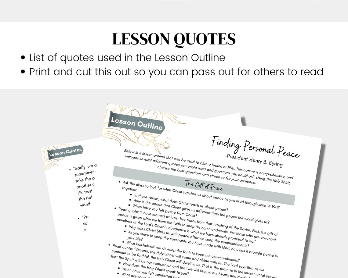 Finding Personal Peace President Eyring LDS Conference Talk April 2023 ...