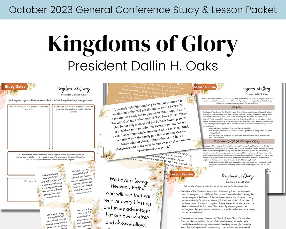 Kingdoms of Glory President Oaks General Conference Talk October 2023 ...