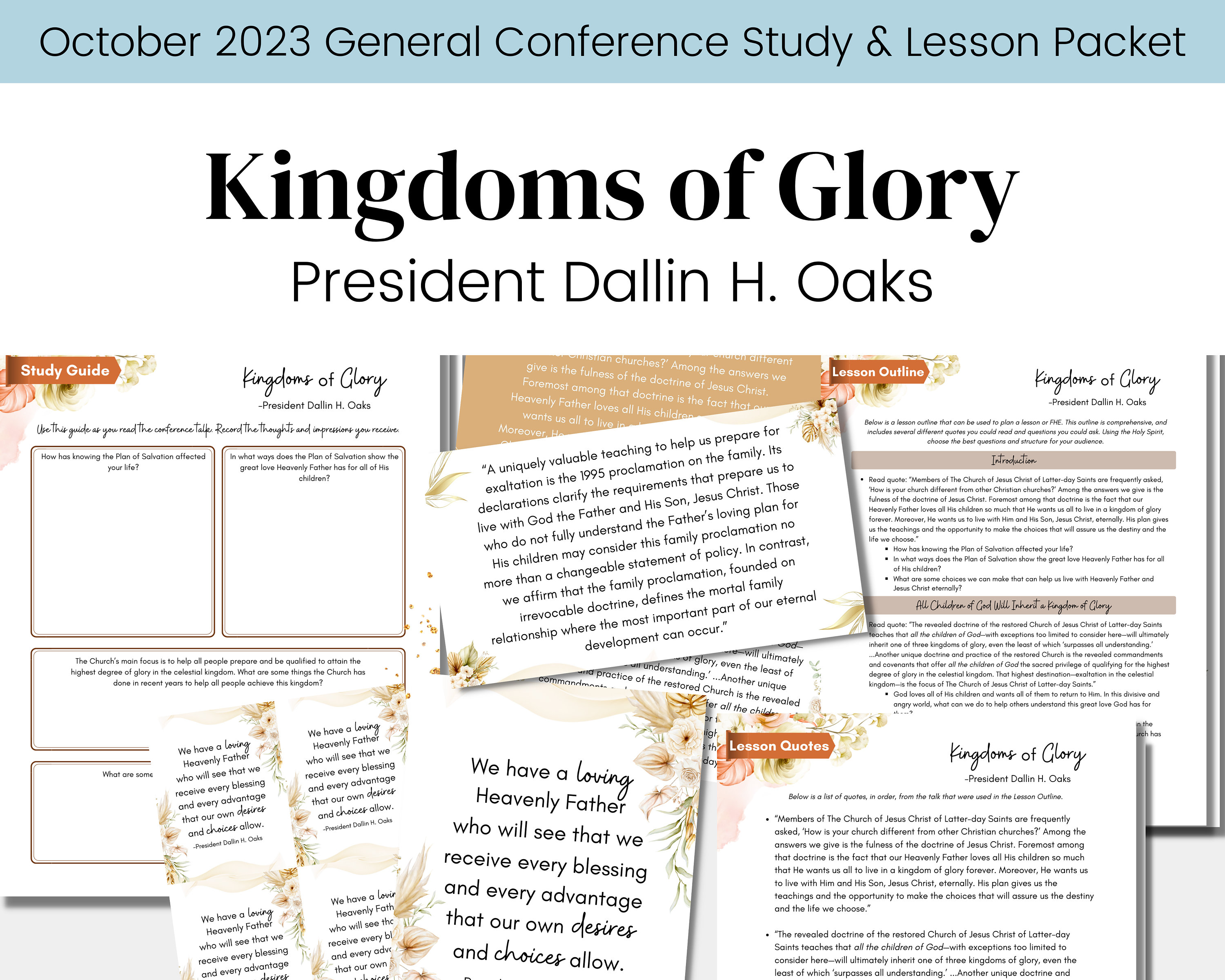 Kingdoms of Glory President Oaks General Conference Talk October 2023 ...