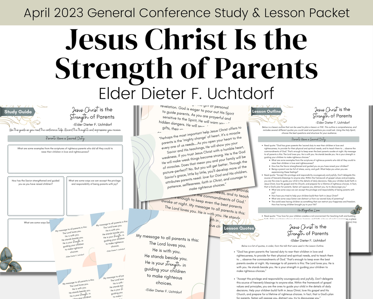Jesus Christ is the Strength of Parents- Elder Uchtdorf- LDS Conference ...