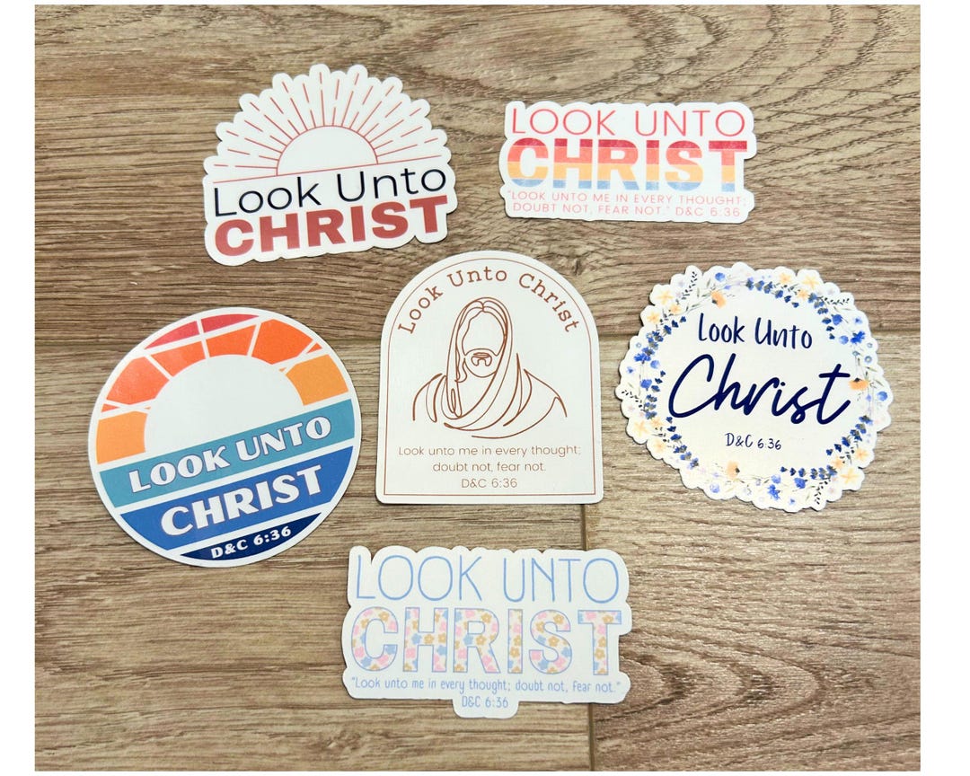 LDS Youth Theme 2025| Look Unto Christ| LDS Youth Stickers| Baptism ...