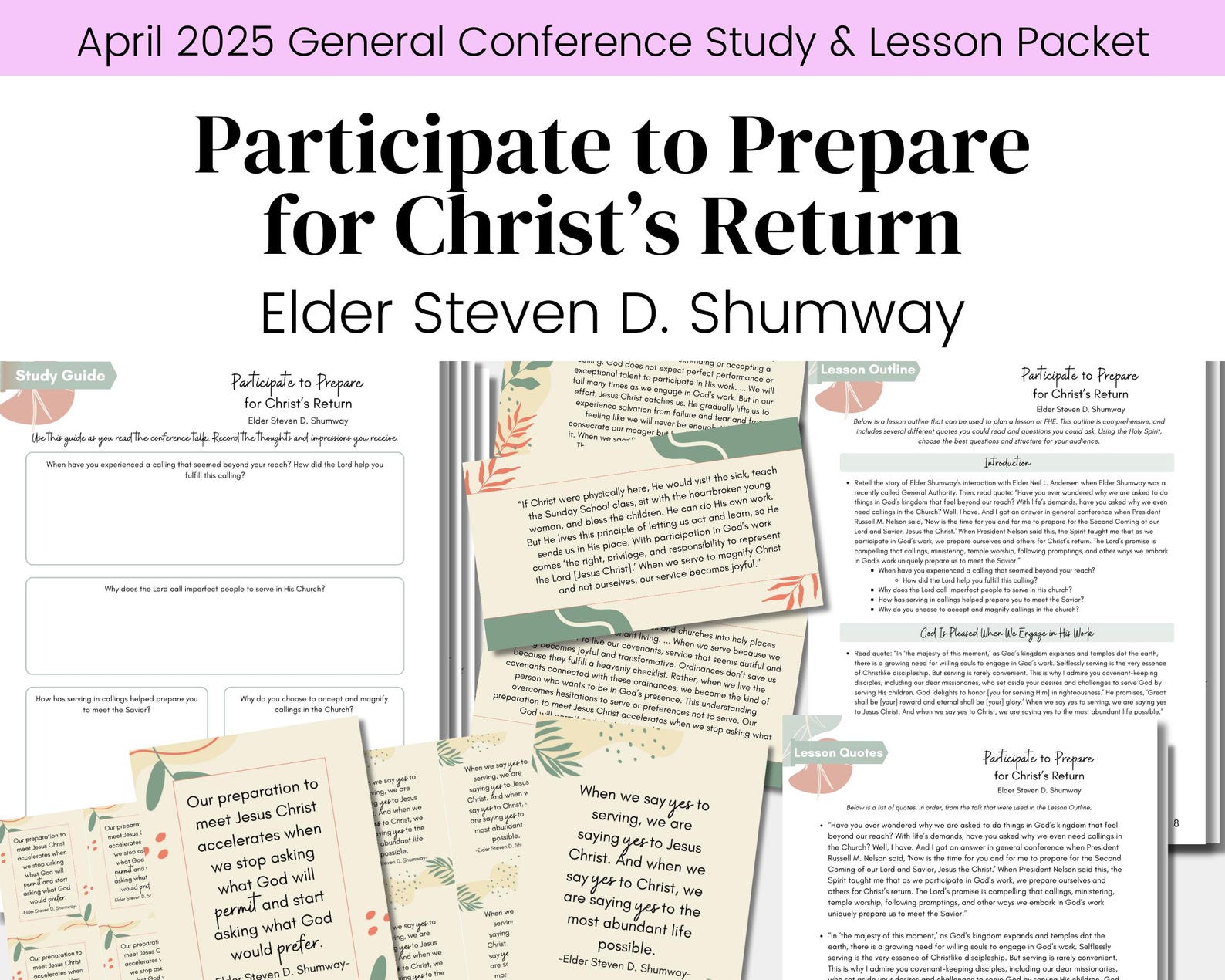 Participate to Prepare for Christ’s Return| Elder Shumway LDS General ...