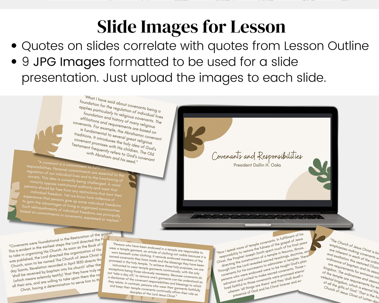 Covenants and Responsibilities President Dallin H. Oaks LDS April 2024 ...