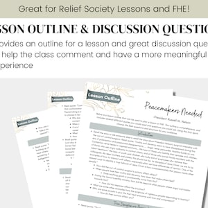 Peacemakers Needed- President Nelson- General Conference Talk April ...