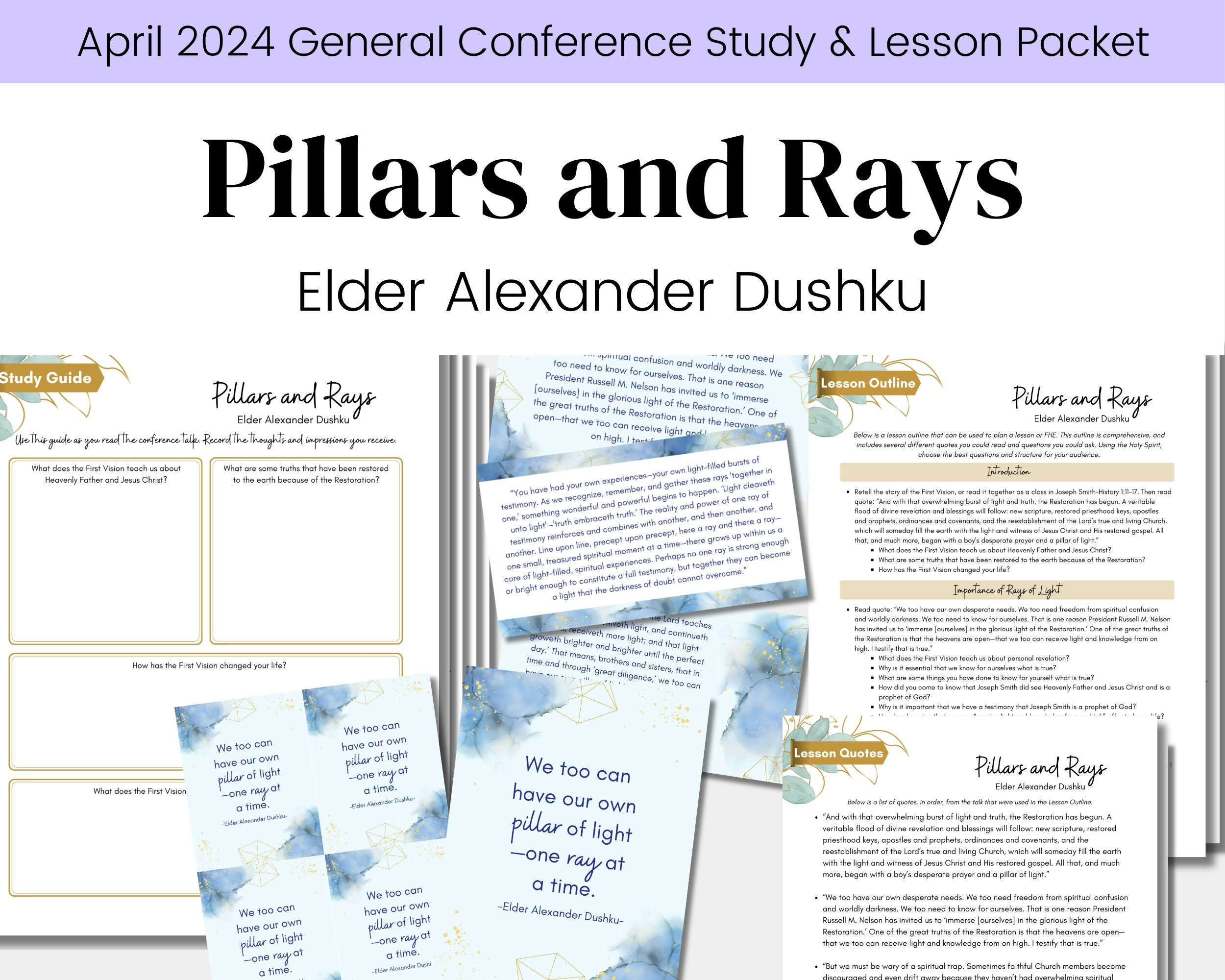 Pillars and Rays- Elder Alexander Dushku- LDS April 2024 General ...