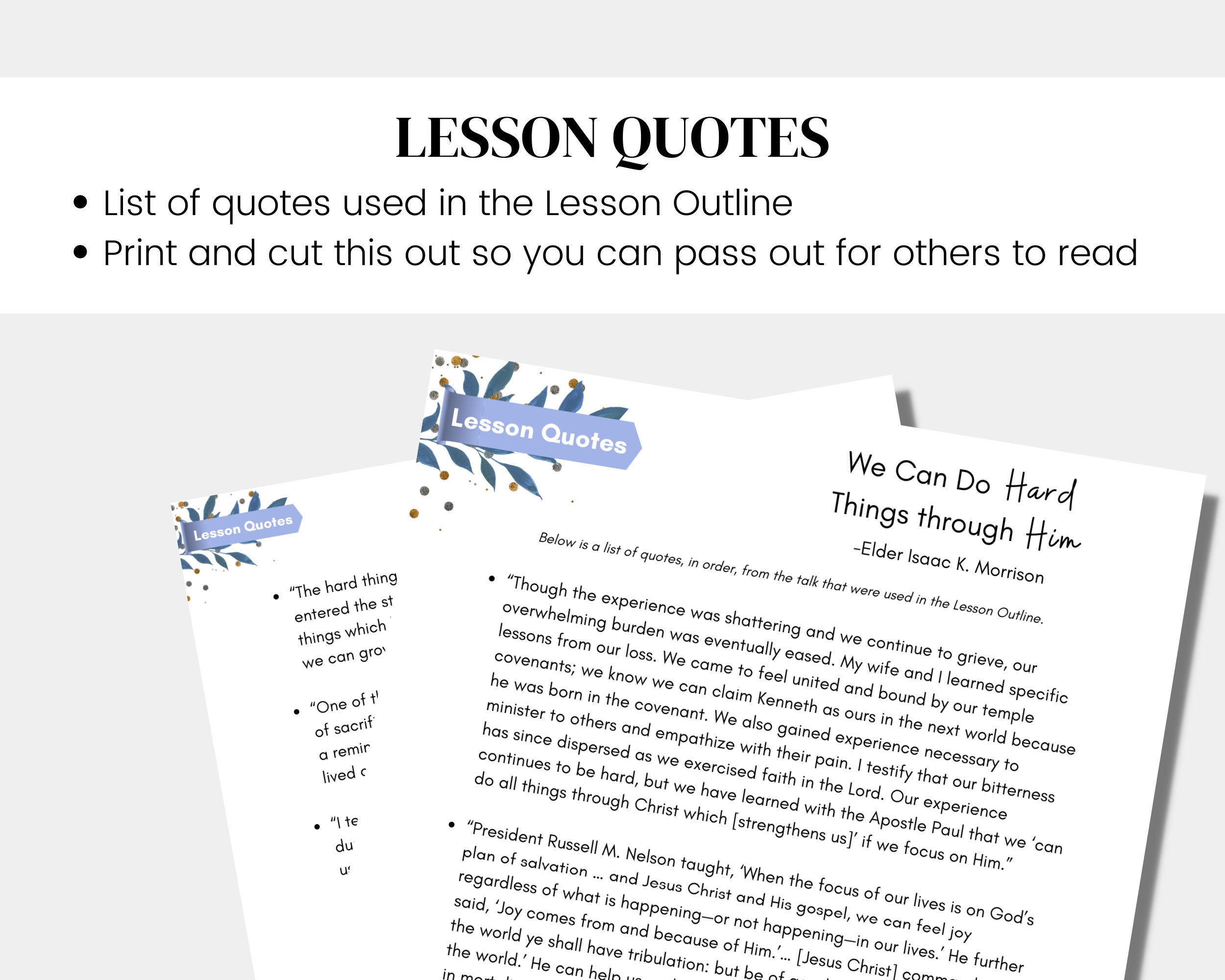 We Can Do Hard Things Through Him Elder Isaac Morrison Conference ...