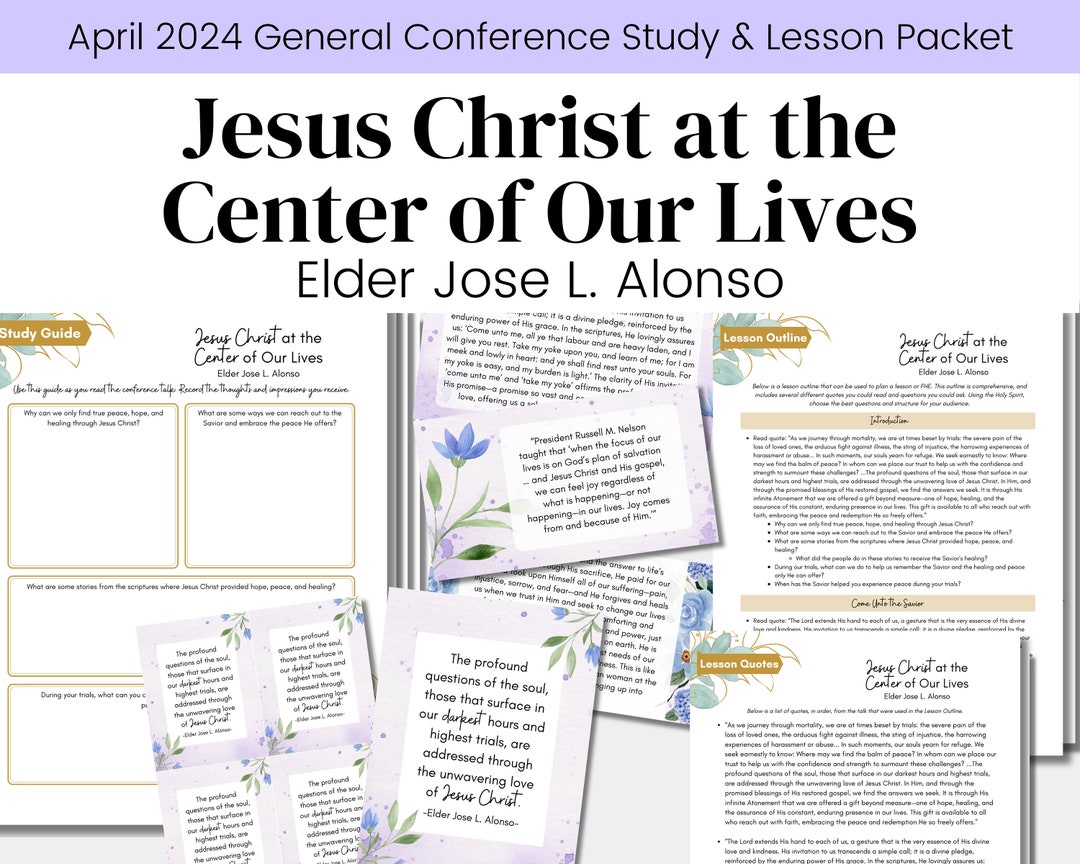 Jesus Christ at the Center of Our Lives- Elder Alonso -LDS April 2024 ...