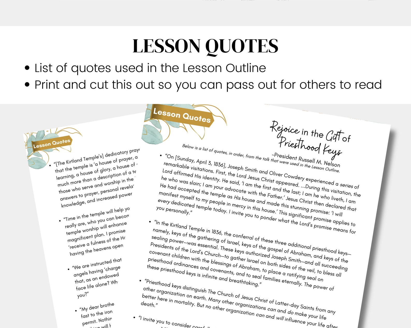 Rejoice in the Gift of Priesthood Keys- President Nelson-lds General ...