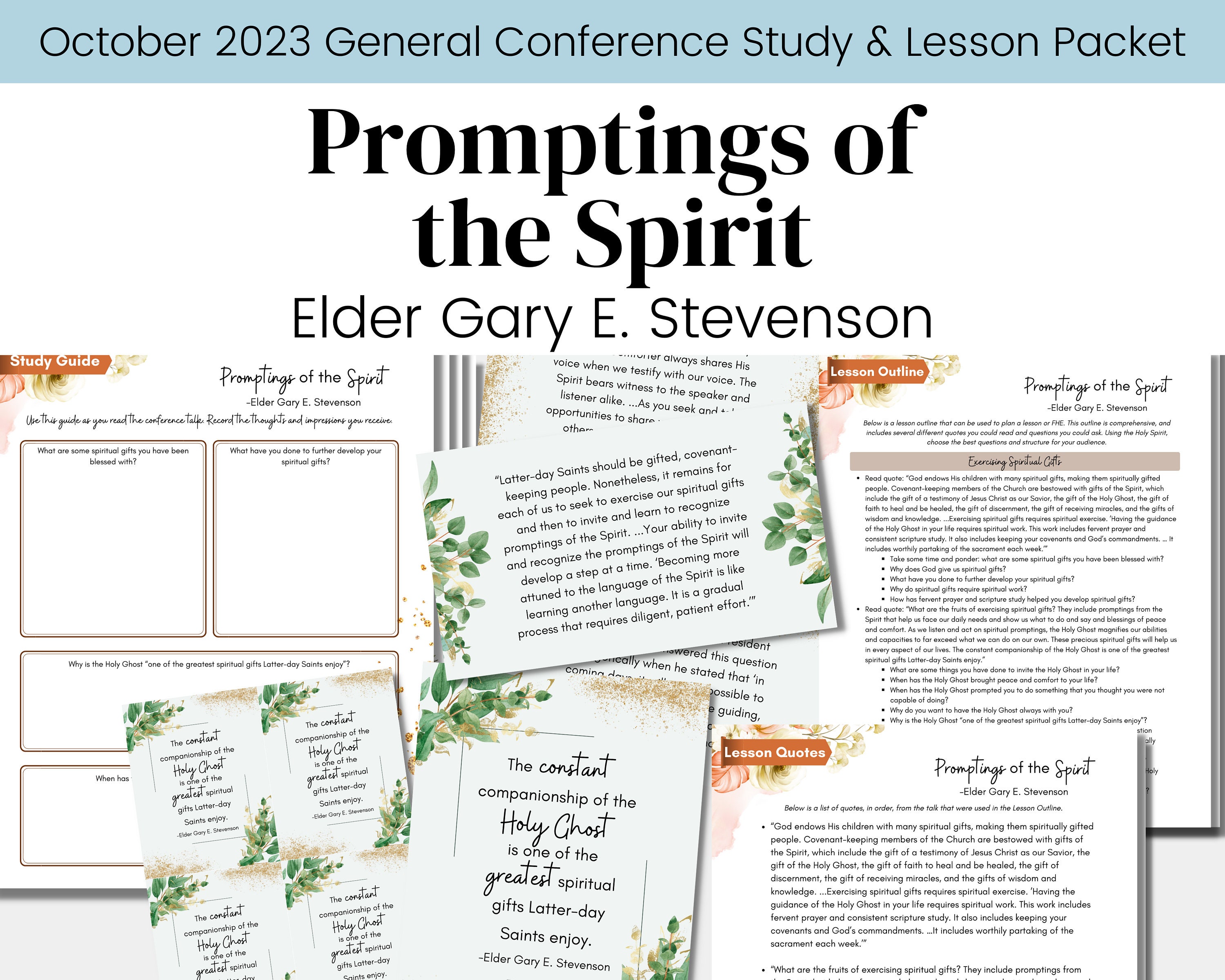 Promptings of the Spirit- Elder Stevenson- General Conference Talk Oct ...