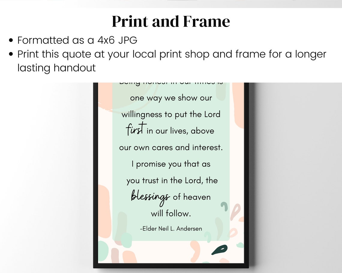 Tithing: Opening the Windows of Heaven Elder Andersen General ...