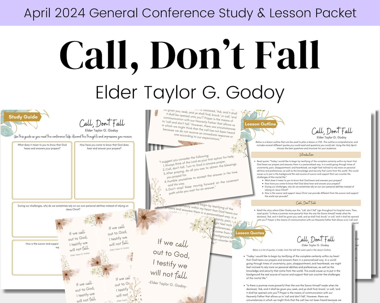 Call, Don’t Fall- Elder Taylor G. Godoy -LDS April 2024 General ...
