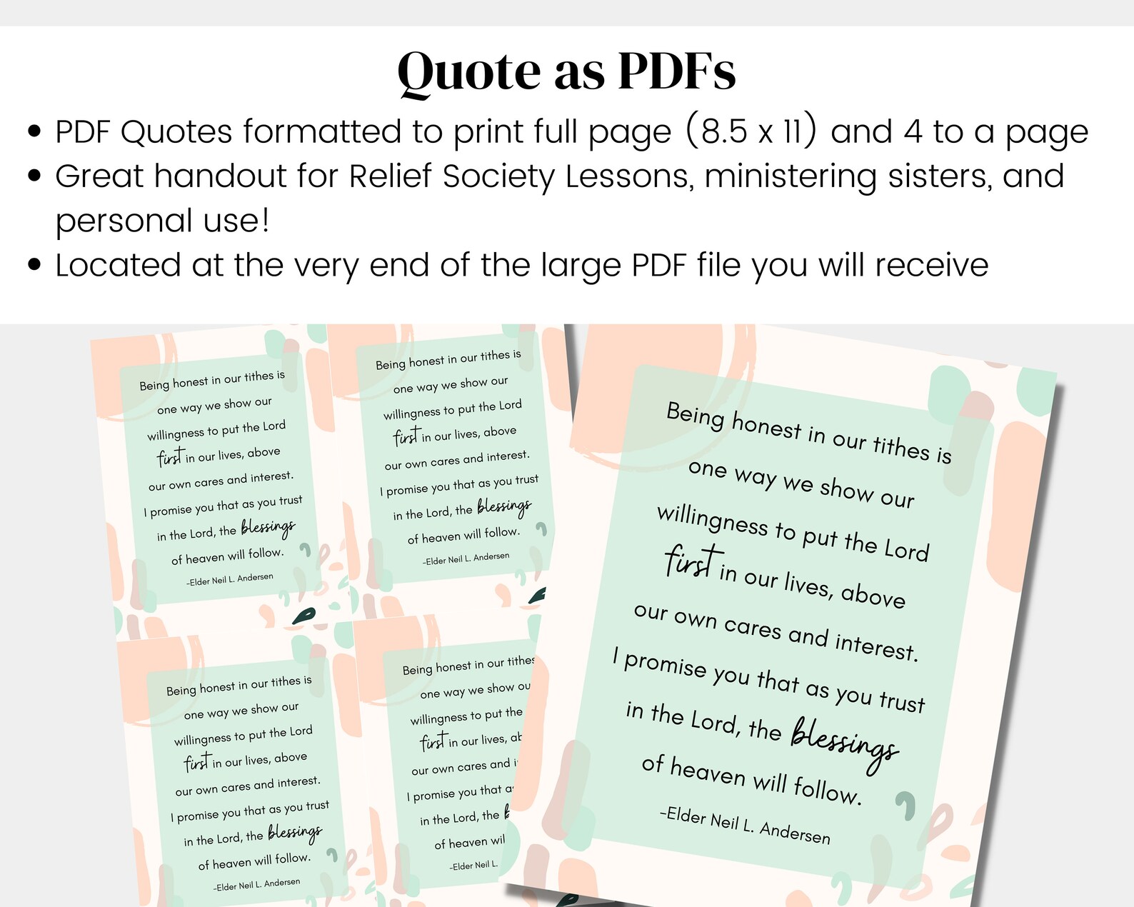 Tithing: Opening the Windows of Heaven- Elder Andersen- General ...