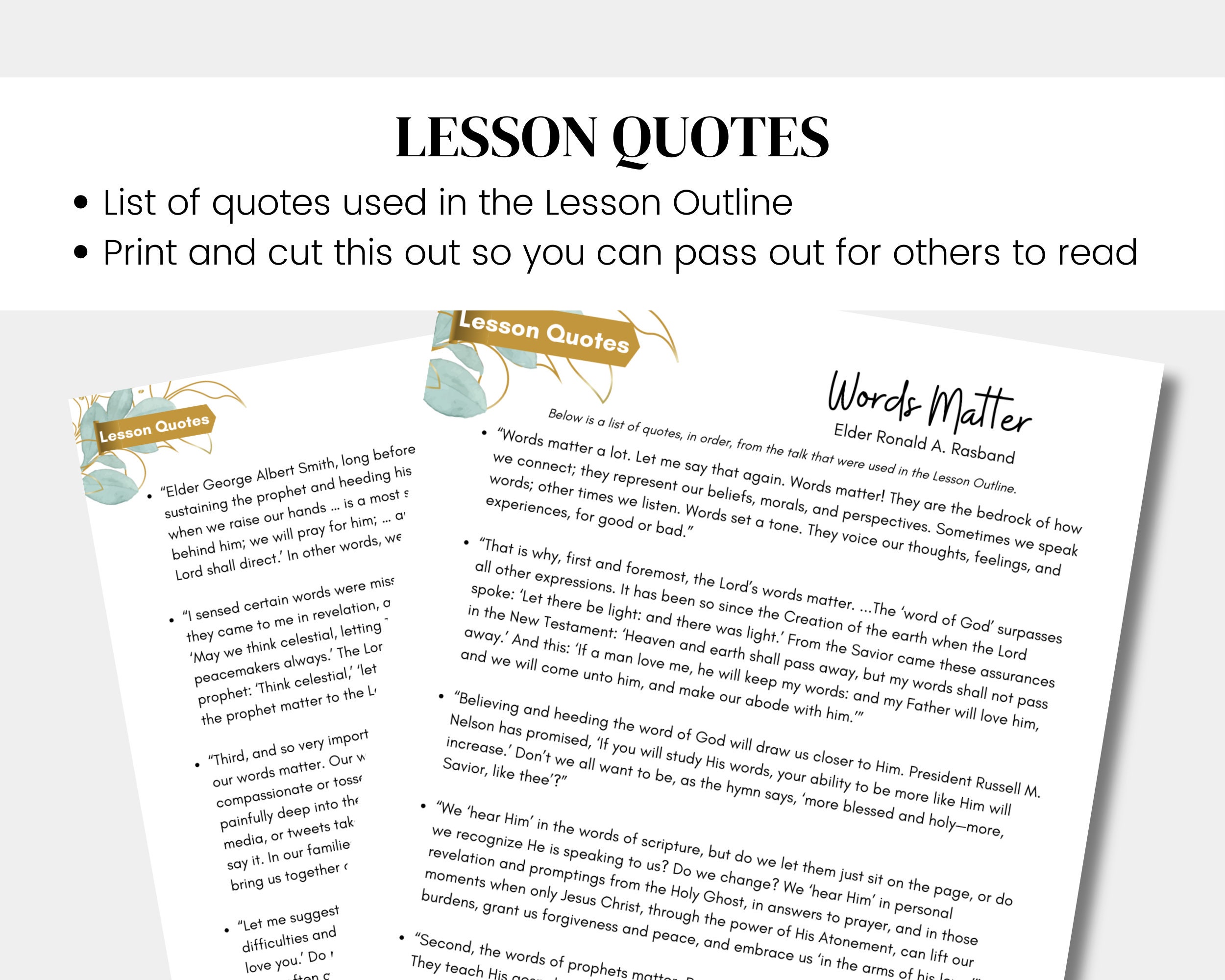 Words Matter- Elder Ronald A. Rasband -LDS April 2024 General ...
