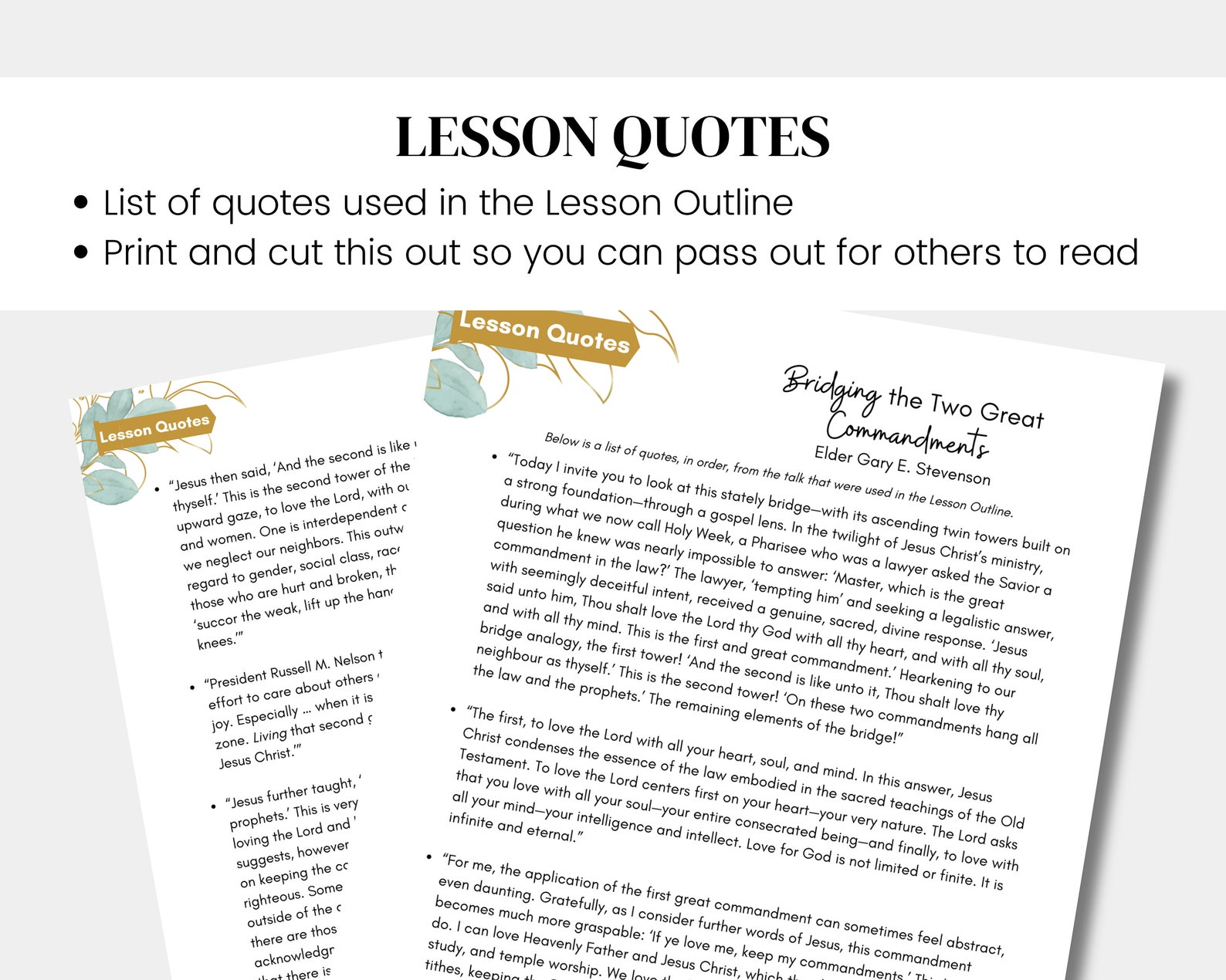 Bridging the Two Great Commandments- Elder Stevenson- LDS General ...