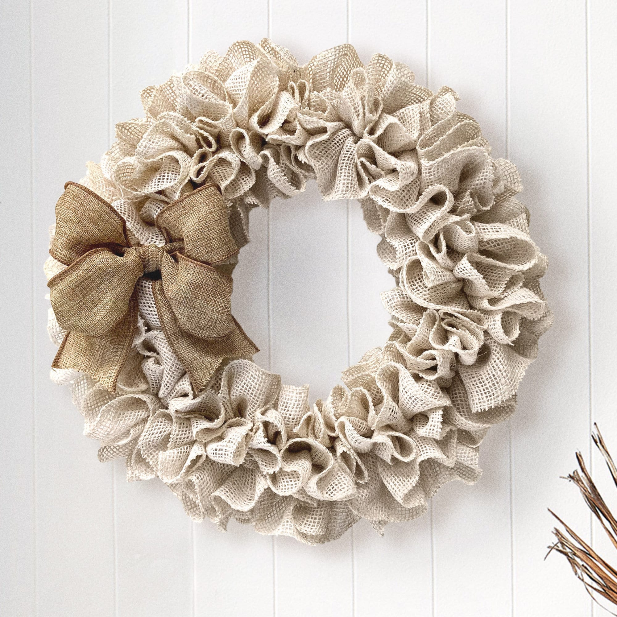 Farmhouse Wreath, Everyday Burlap Wreath, Housewarming Gift, Wreath ...