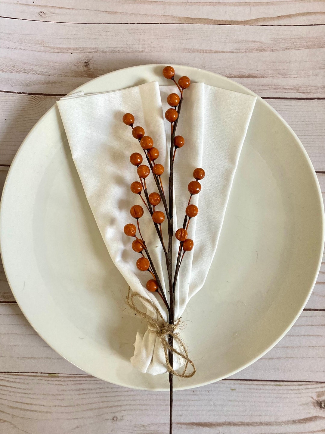Orange Berry Fall Pick: Thanksgiving Table Centerpiece Decor - Etsy