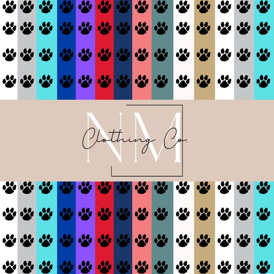 Paw Print Digital Paper, Paw Print Digital Pattern, Paw Print PNG ...