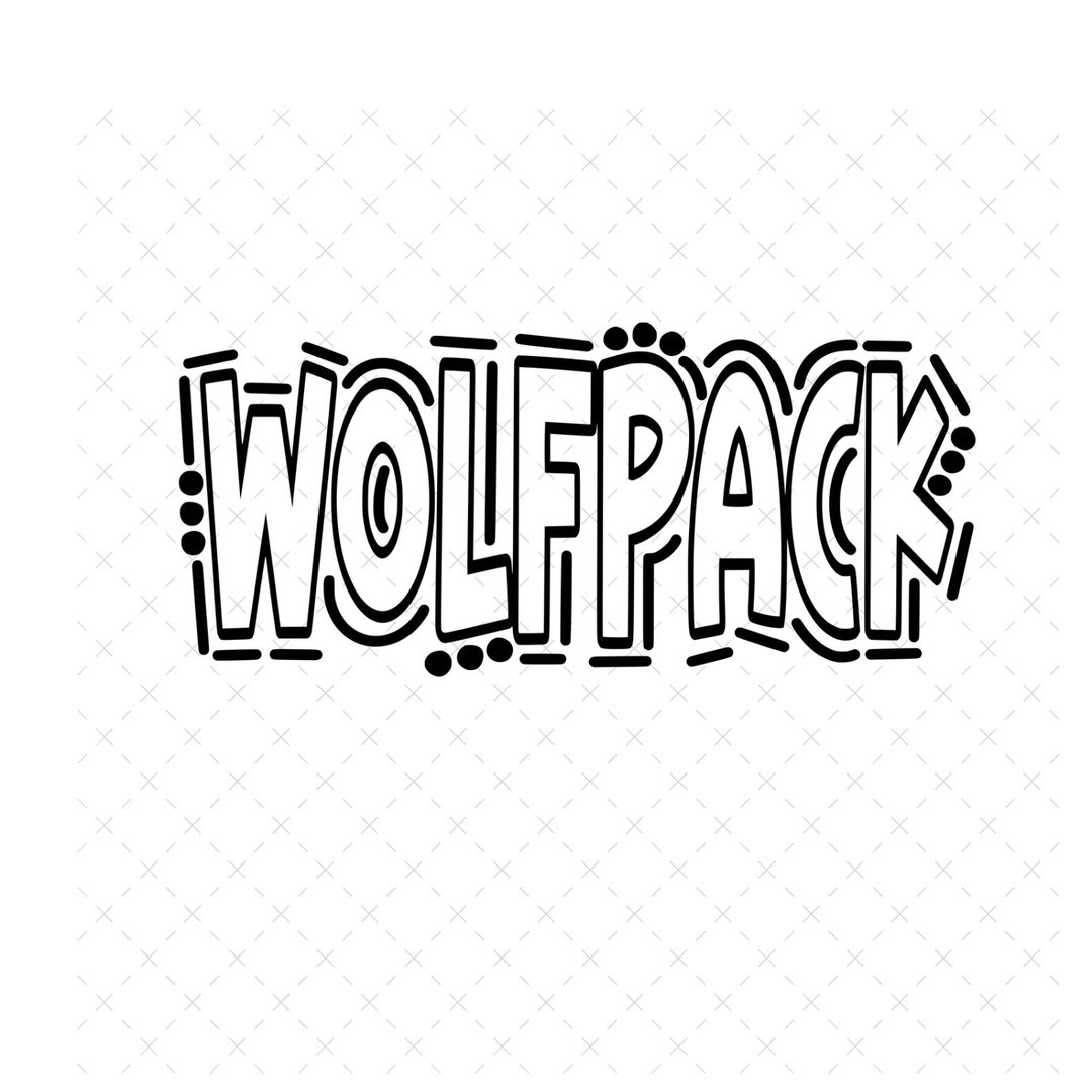 Wolfpack Doodle | DTF Transfer - Etsy