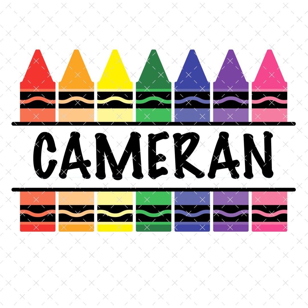 Student Crayon Momogram | Custom DTF Transfer - Etsy