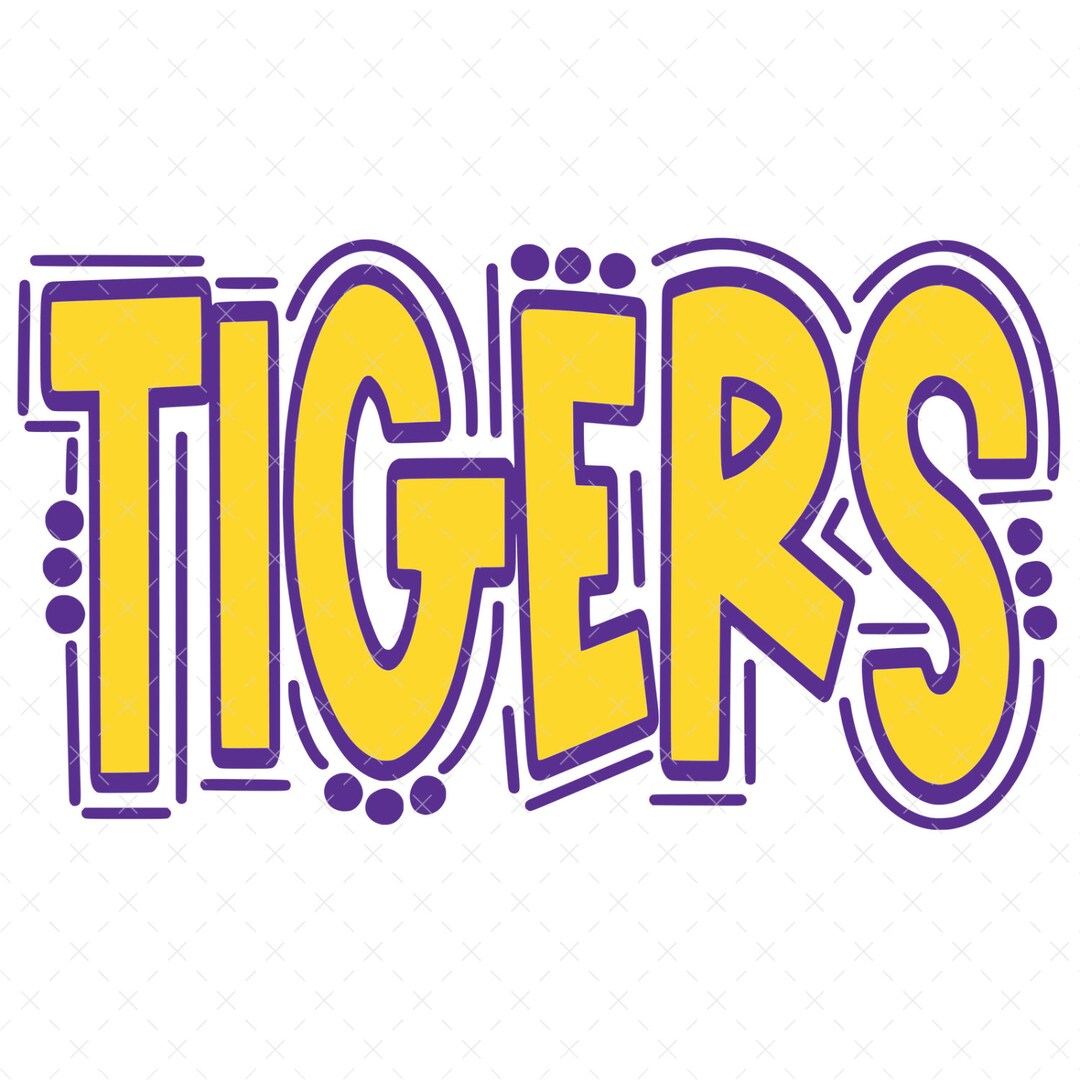 LSU Tigers Doodle DTF Transfer - Etsy