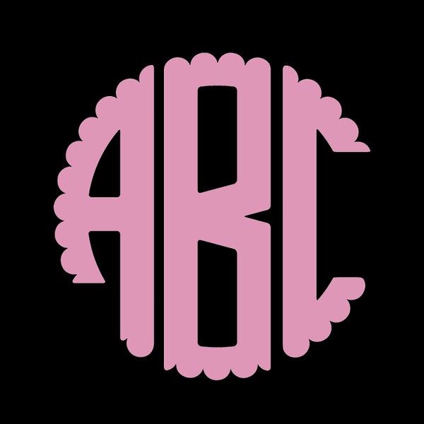 Monogram Scallop - Etsy