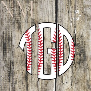 Personalized Baseball Circle Monogram PNG SVG Digital - Etsy
