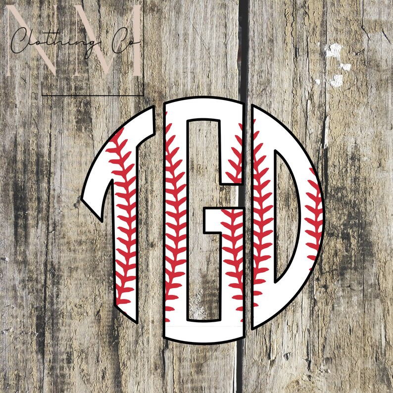 Personalized Baseball Circle Monogram PNG, SVG, Digital Download ONLY ...