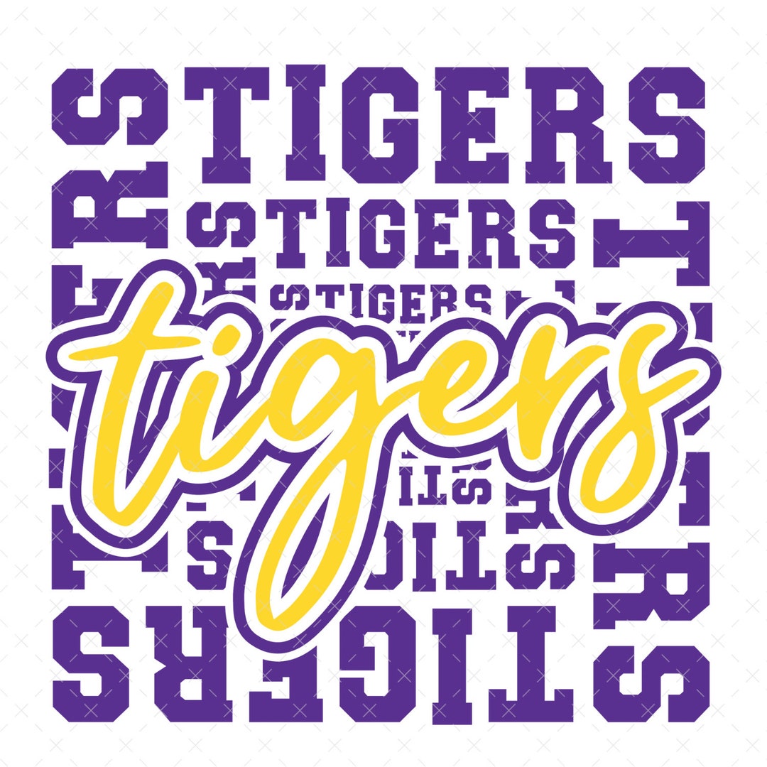 LSU Tigers Word Art DTF Transfer - Etsy