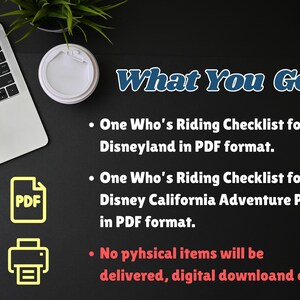 Disneyland Resort Ride Checklist Planner Printable PDF Download Disney ...