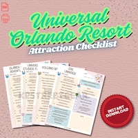 Universal Orlando Planner Sheets - DIGITAL DOWNLOAD - Etsy