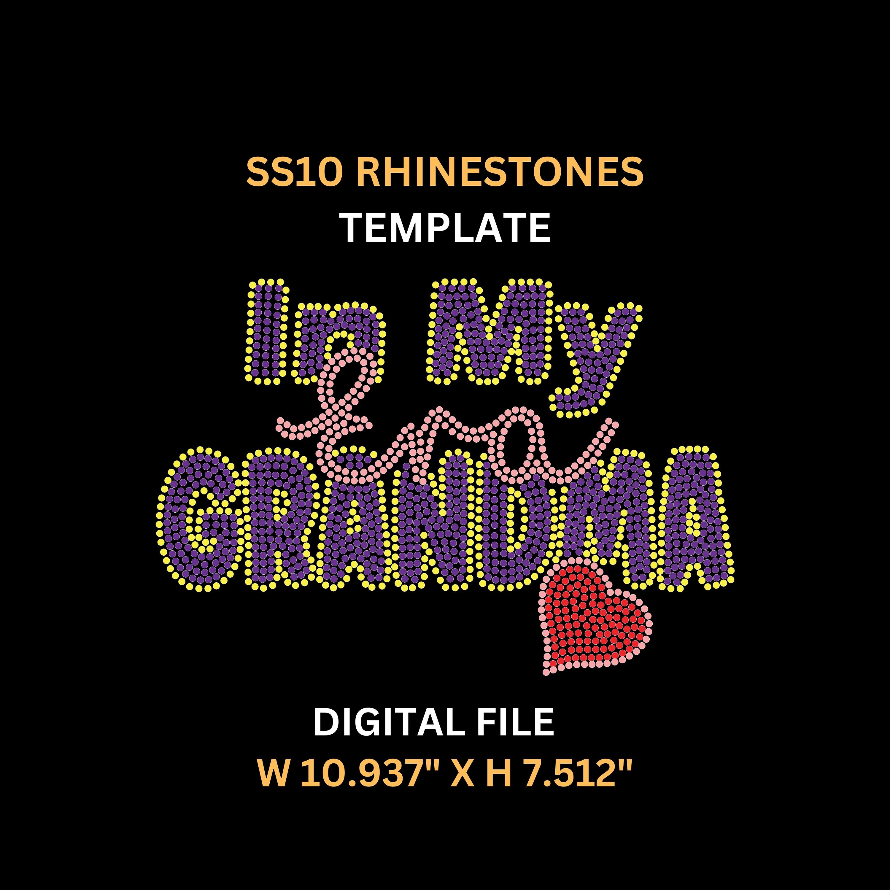 SS10 Rhinestones Template, in My Grandma Era, SVG Digital File, in My ...