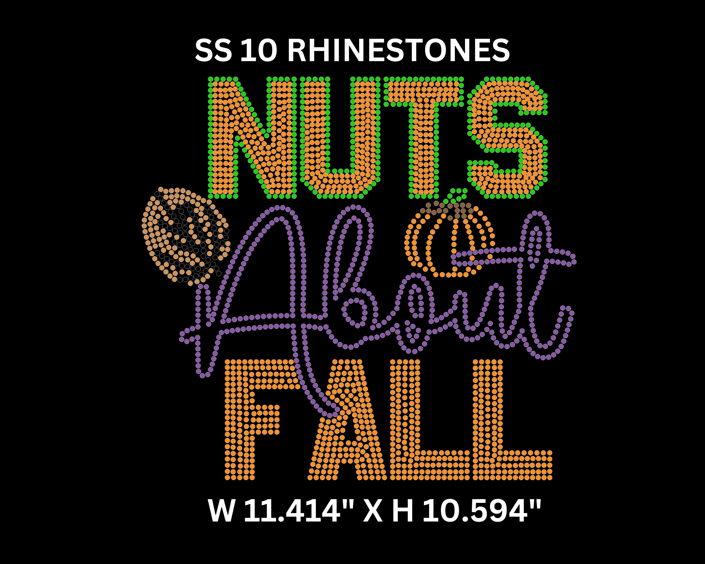 SS10 Rhinestones Template, Nuts About Fall Rhinestones File, Fall ...