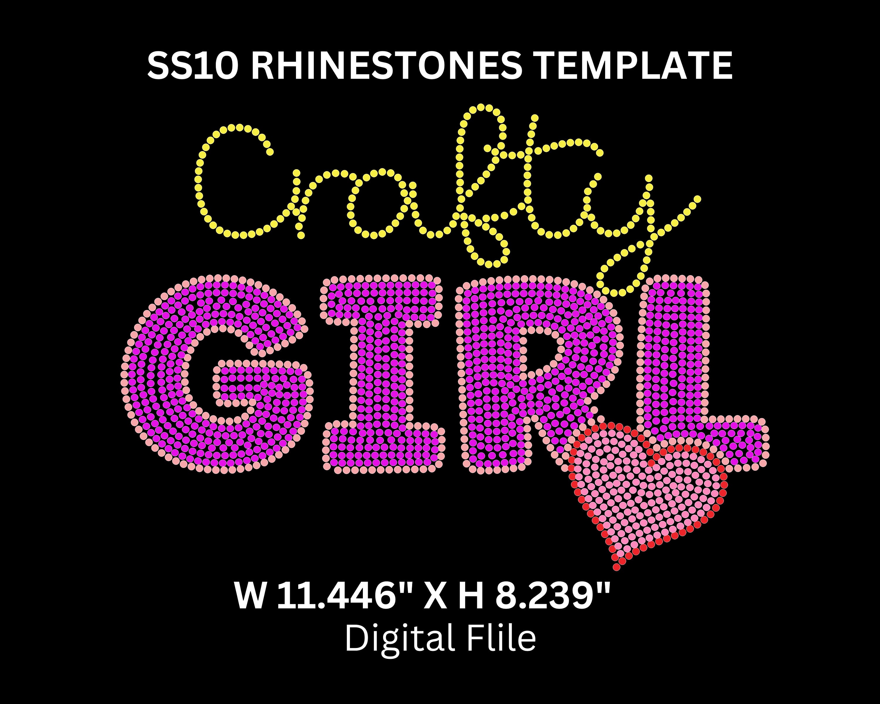 SS10 Hotfix Rhinestones Template, Crafty Girl Rhinestones File, Instant ...