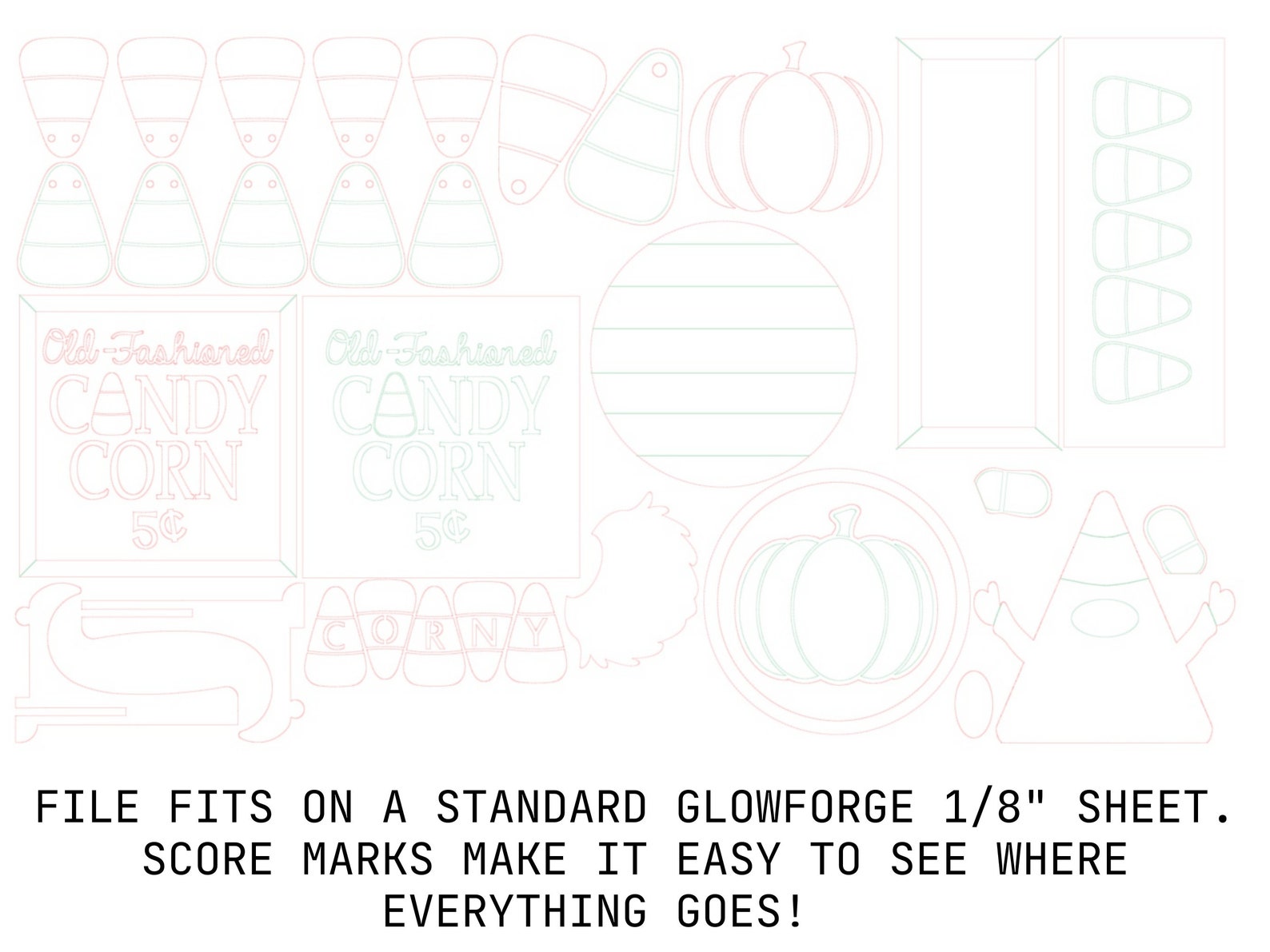Candy Corn Laser File / Halloween SVG / Fall Gnome Tiered Tray Decor - Etsy