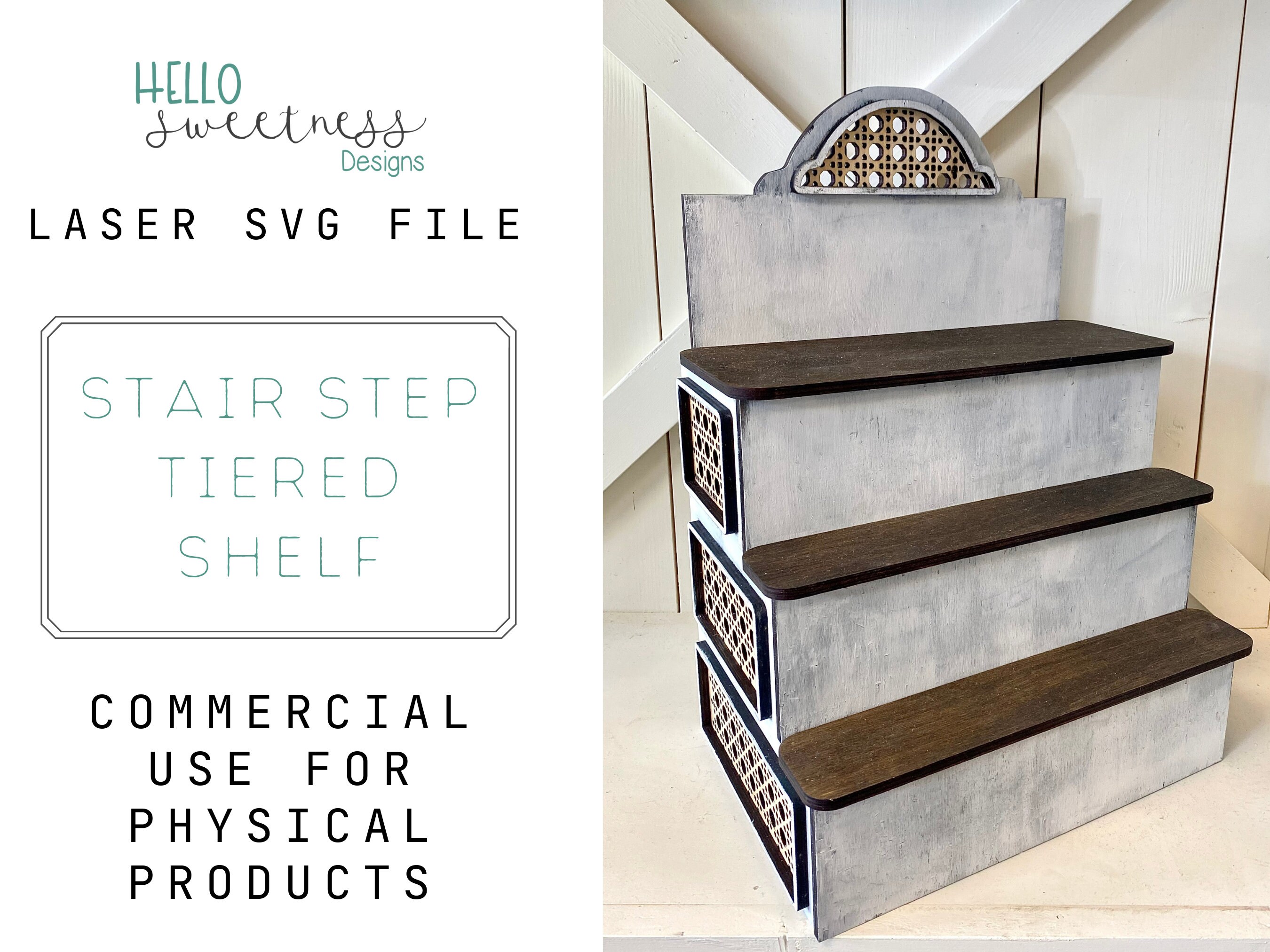 Tiered Shelf SVG / 3 Tiered Tray File / Wood Paint Diy/ Small Shelf SVG ...